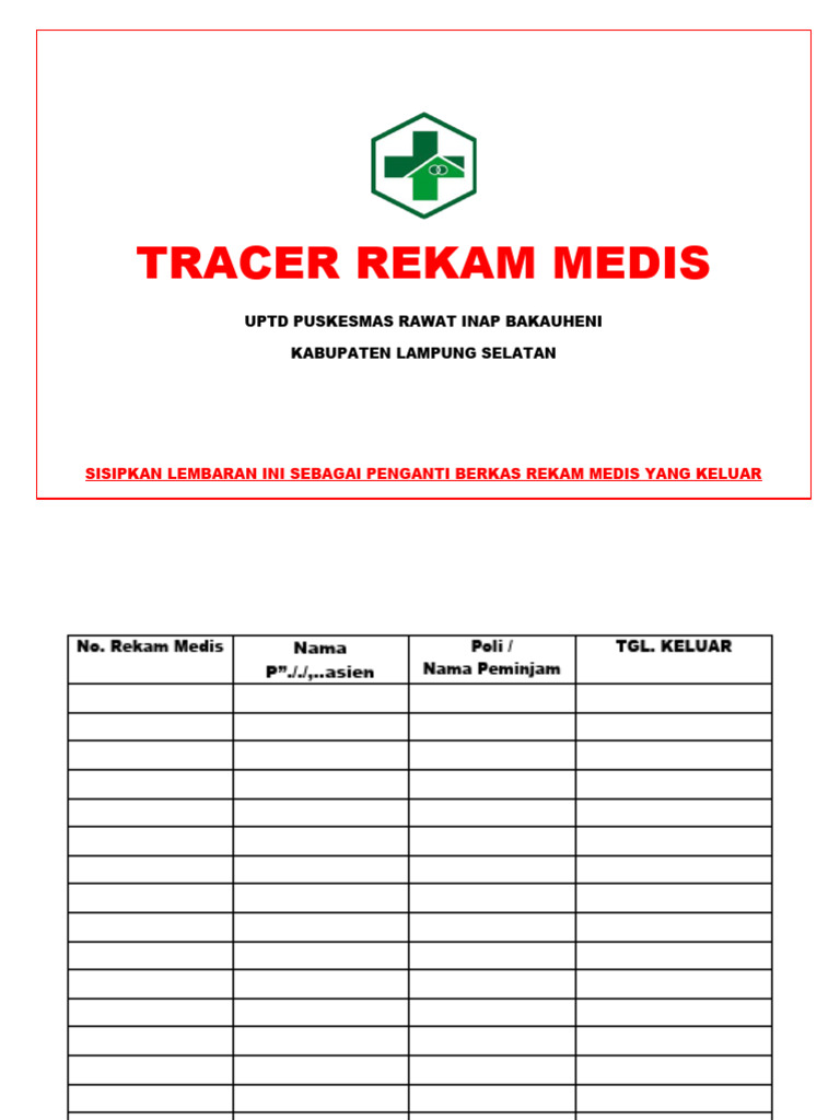 Tracer Rekam Medis | PDF