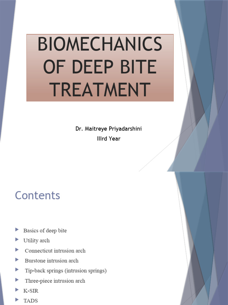 Biomechanics of Deep Bite Treatment | PDF | Orthodontics | Dentistry ...