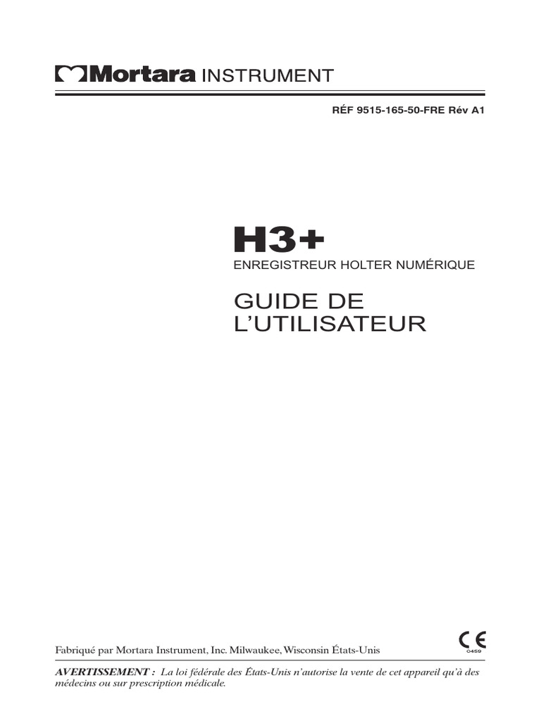 Guide utilisateur H3+ Holter numérique | PDF | Compatibilité ...