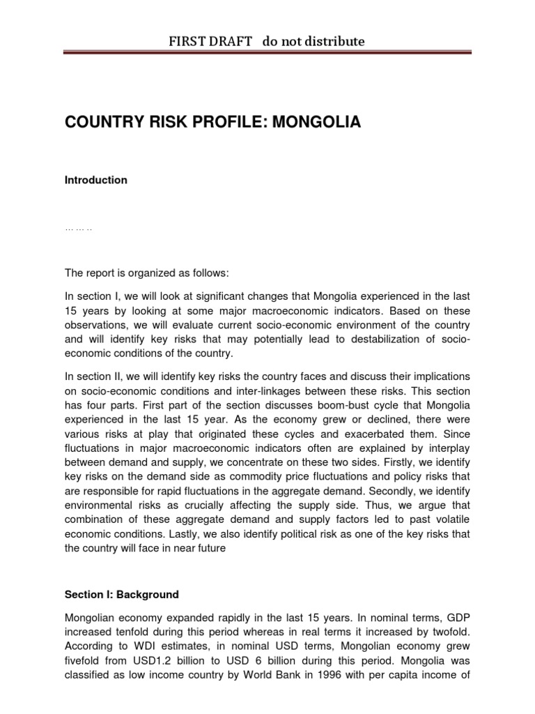 Report On Risk Profile | PDF | Fiscal Policy | Inflation