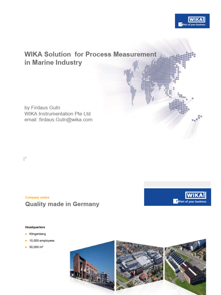 WIKA Solution For Marine-Ship-Sea Vessel | PDF | Pressure Measurement ...