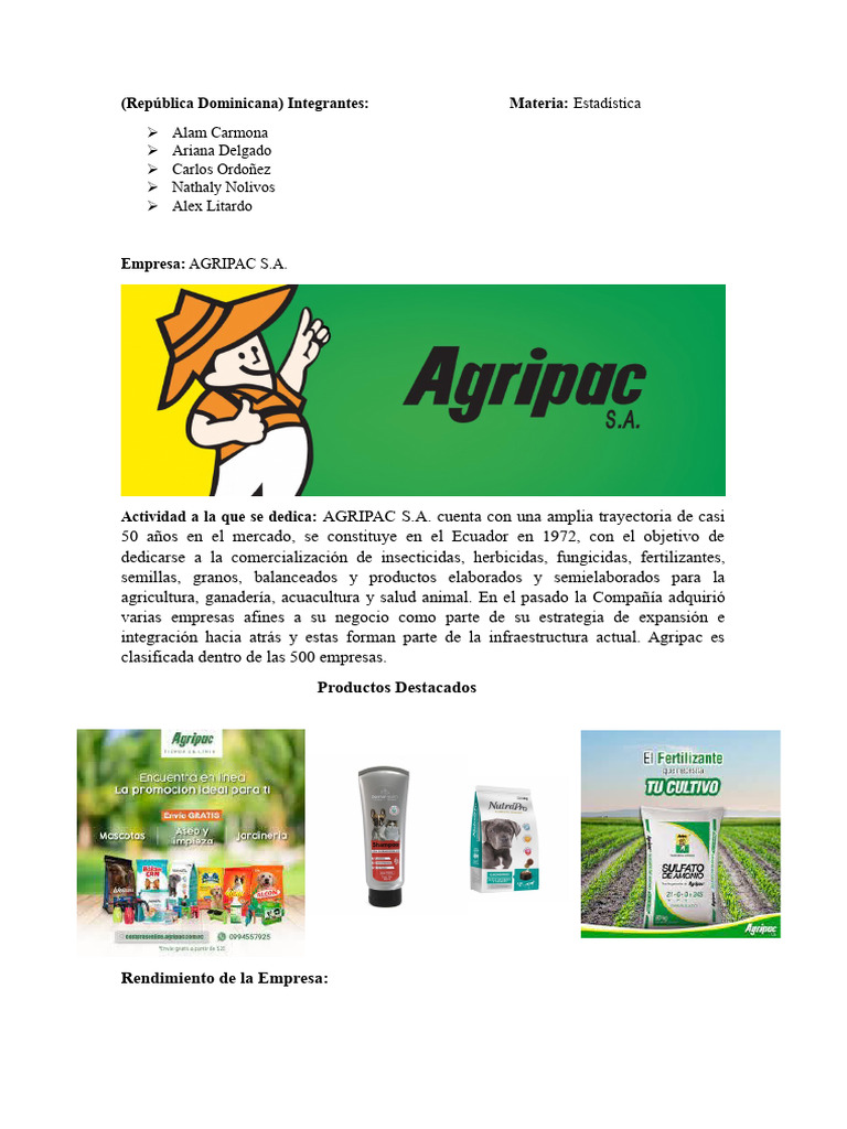 Empresa Agripac Grup. CP | PDF | Business | Agricultura