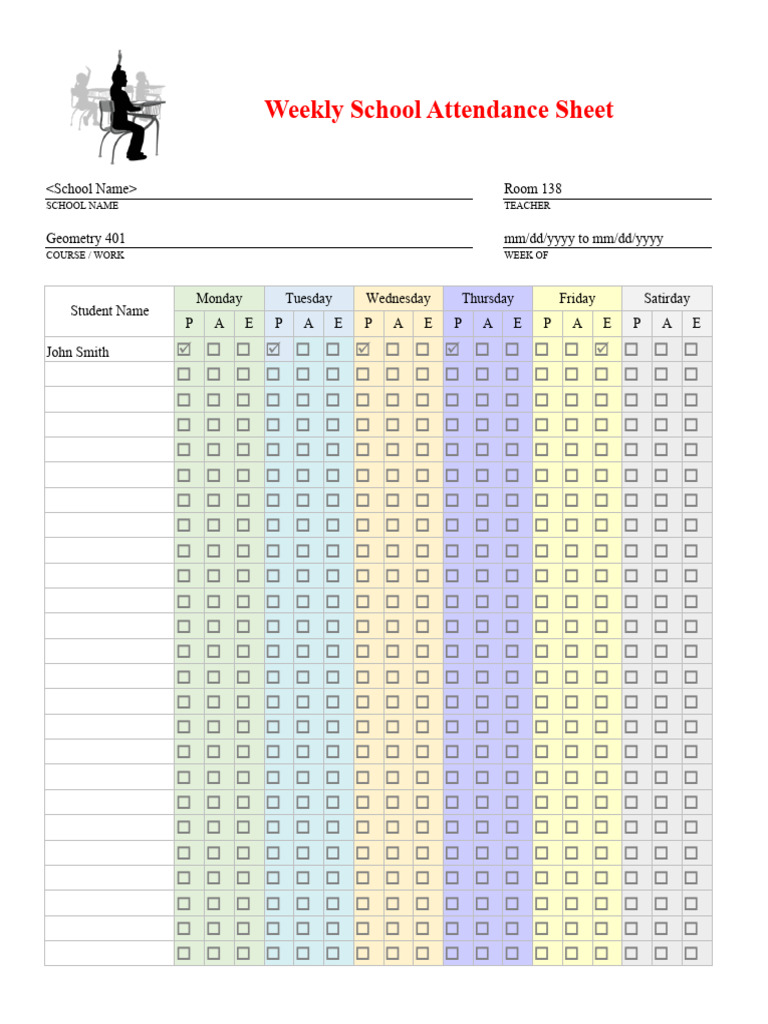 School Attendance Sheet | PDF