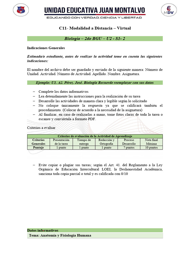 Tarea Entregable 2do U2 S1-S2 - 2doBGU | PDF | Hormona | Hormona adrenocorticotrópica