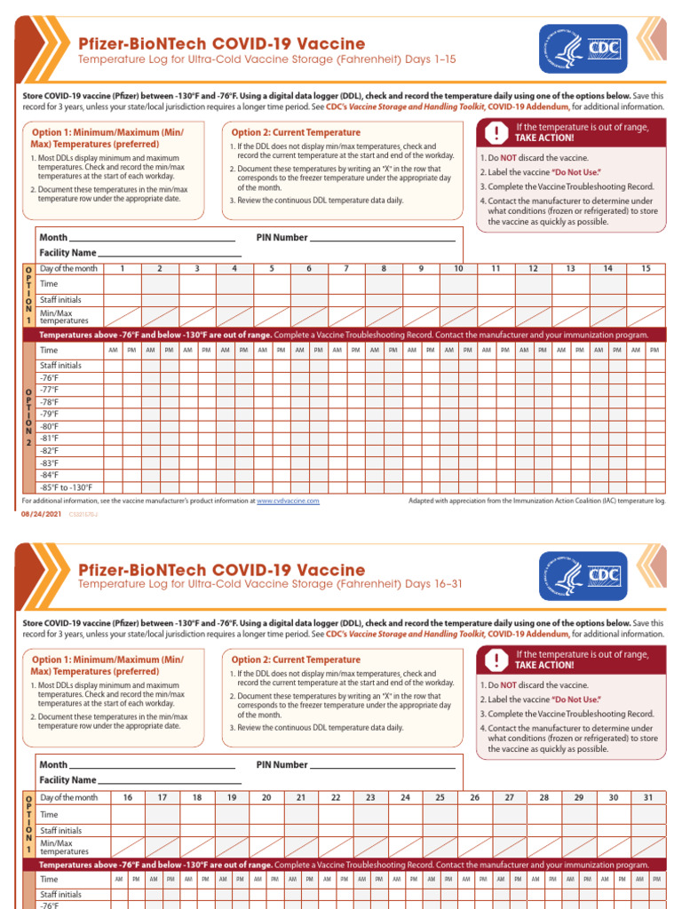 Temp Log Ultra Cold Storage Fahrenheit | PDF | Thermodynamic Properties ...
