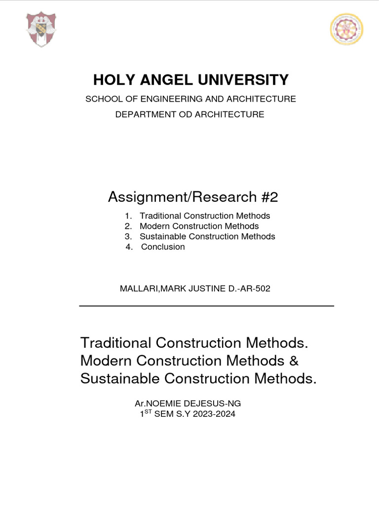 Assignment-Research 2-MJD-MALLARI | PDF | Precast Concrete | Concrete