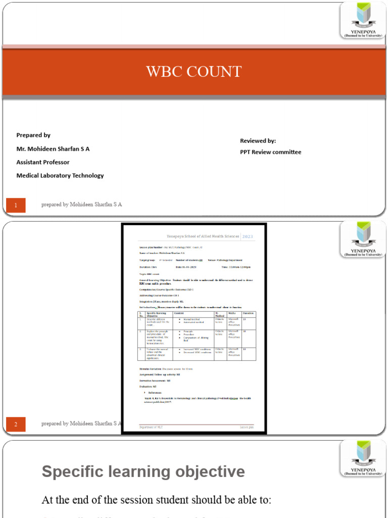 WBC Count | PDF | White Blood Cell | Diseases And Disorders