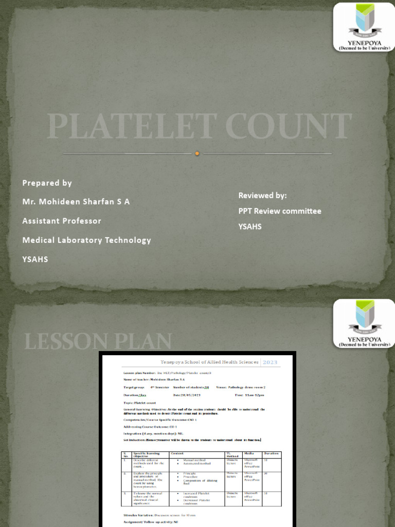 Platelet Count | PDF | Platelet | Blood