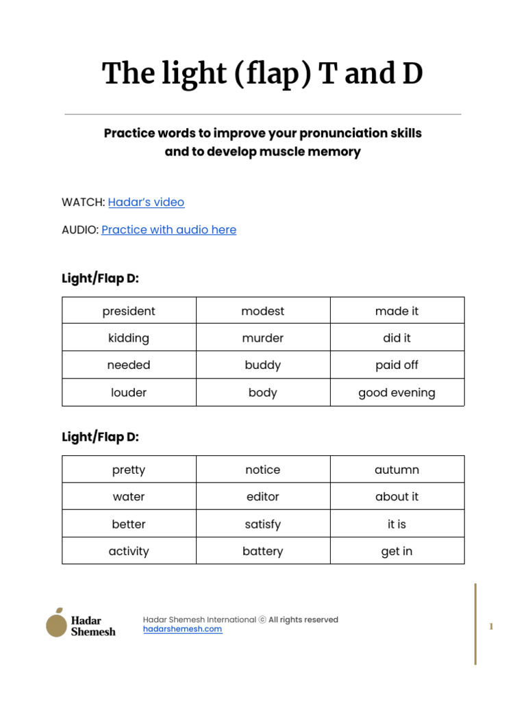 Freebie Flap T and D Practice Sheet | PDF