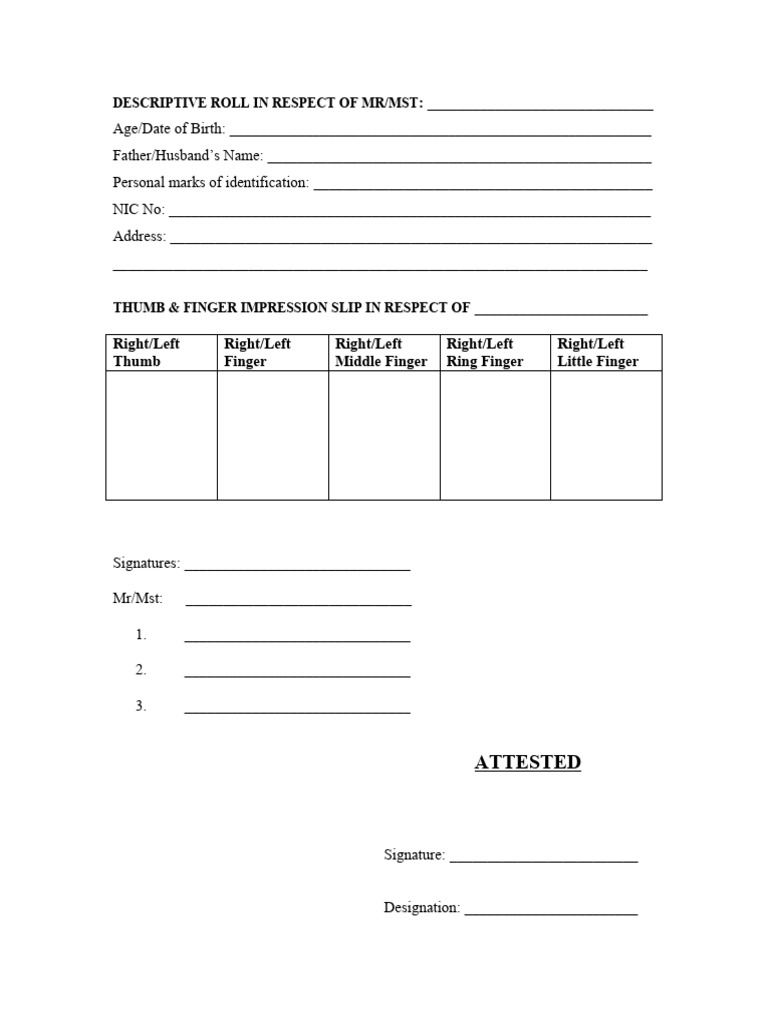 Descriptive Roll | PDF