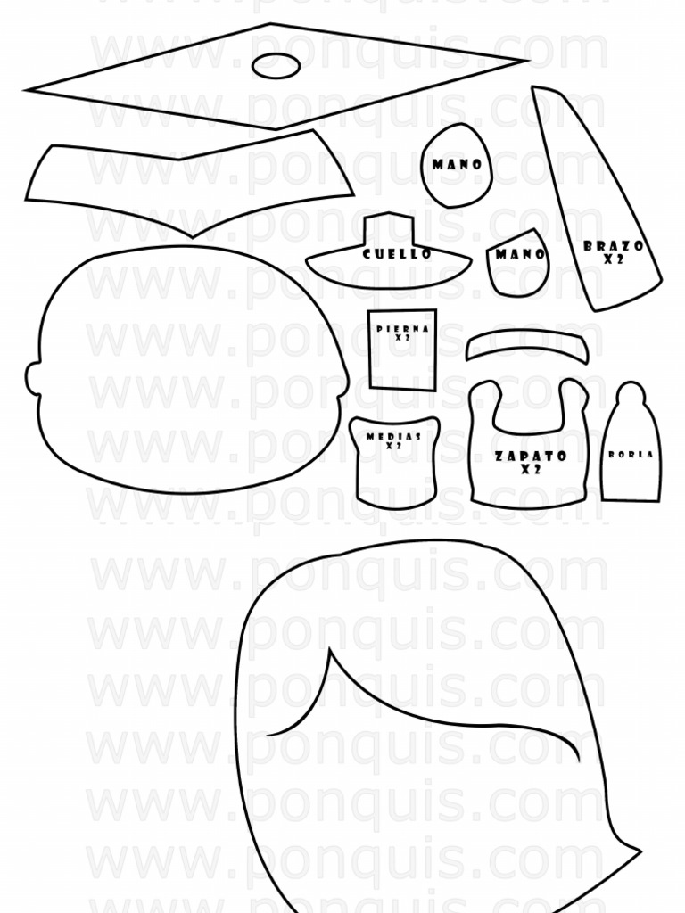 Moldes para Realizar Nina y Nino Graduados en Formato PDF 6k3 | PDF