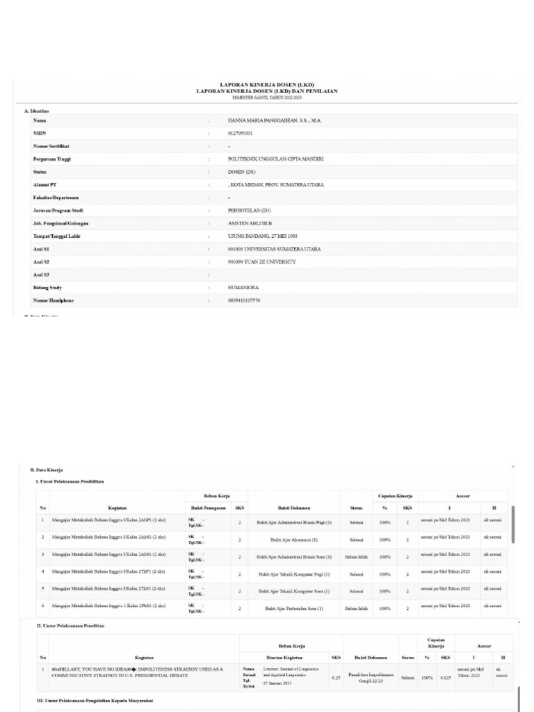 LKD Ganjil 2022.2023 | PDF