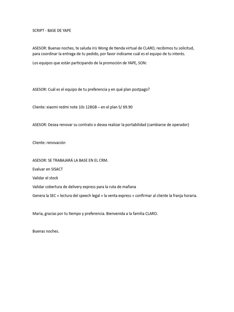 Script Yape | PDF | Informática