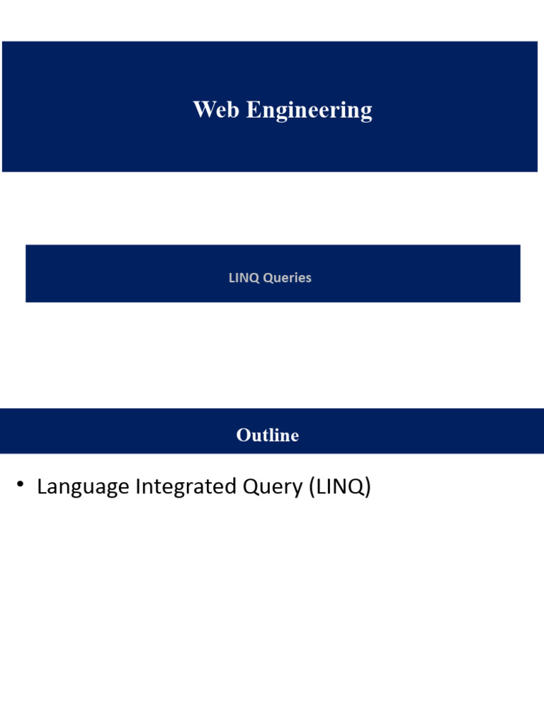 Linq | PDF | Language Integrated Query | Computing Linq | PDF | Language Integrated Query | Computing