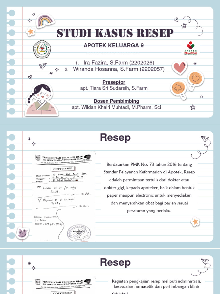 Studi Kasus Resep: Apotek Keluarga 9 | PDF | Kesehatan Holistik