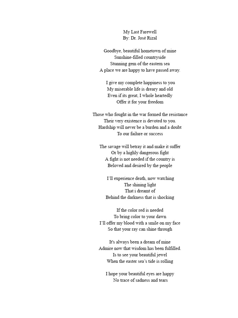 My Last Farewell | PDF