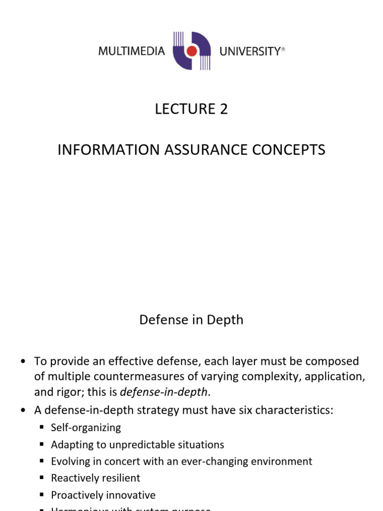 Topic 2 - Information Assurance Concepts | PDF | Cryptography ... Topic 2 - Information Assurance Concepts | PDF | Cryptography ...