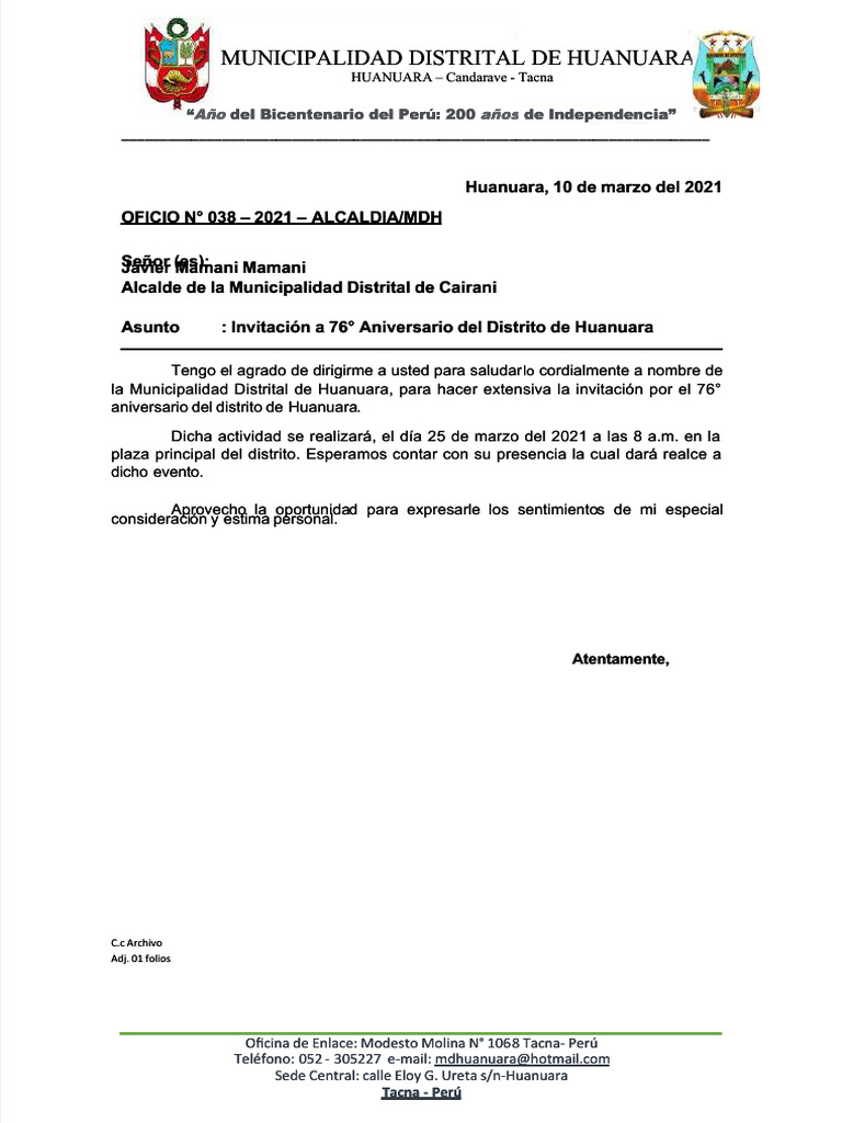 PDF Ofico 038 Invitacion para Aniversario - Compress | PDF