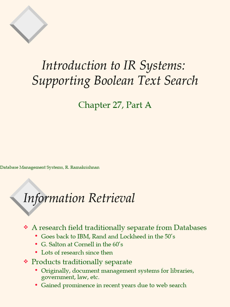 Ch27a Ir1-Intro | Download Free PDF | Search Engine Indexing | Databases
