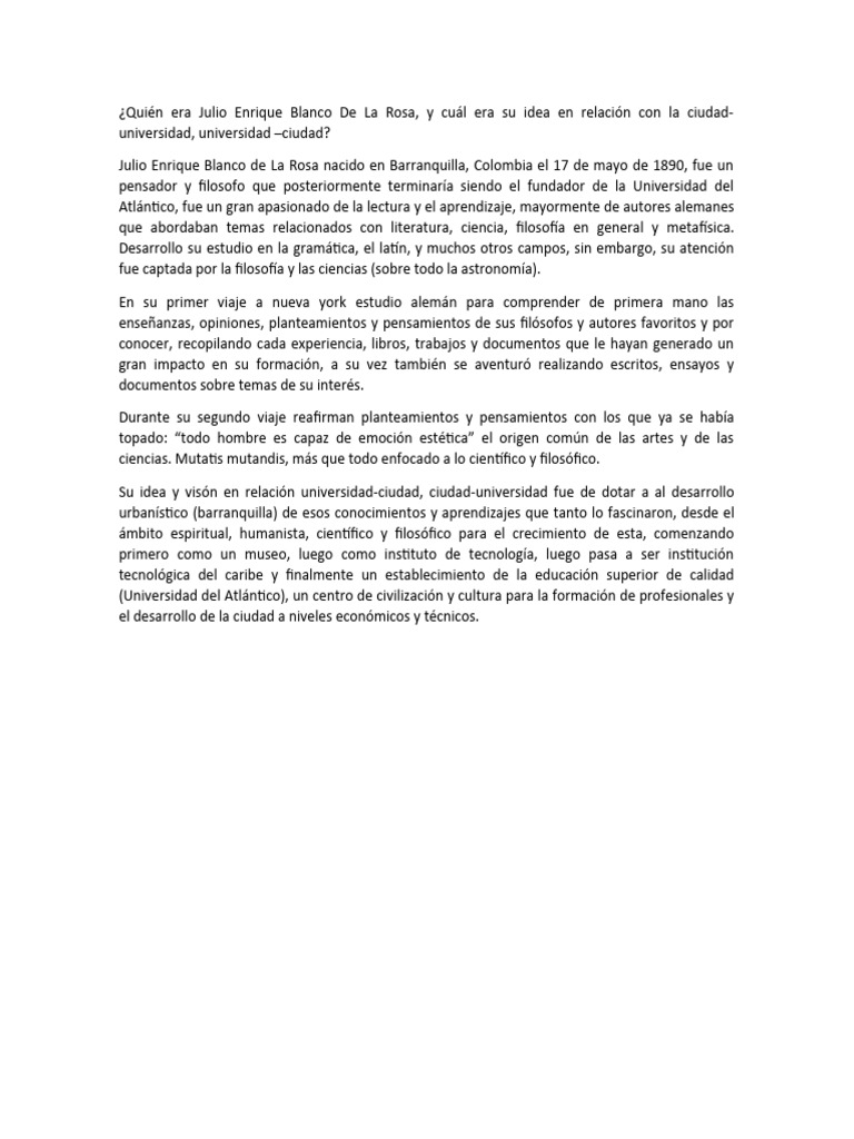 Quién Era Julio Enrique Blanco de La Rosa | PDF