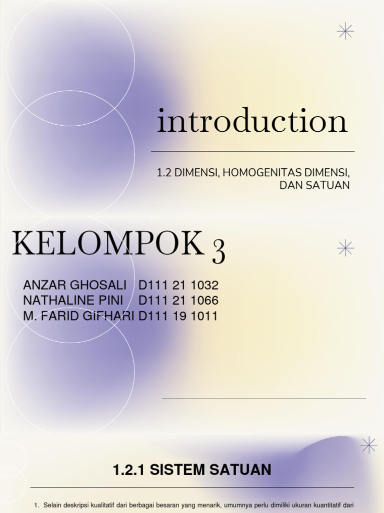 Kelompok 3 1.2.1 Sistem Satuan | PDF