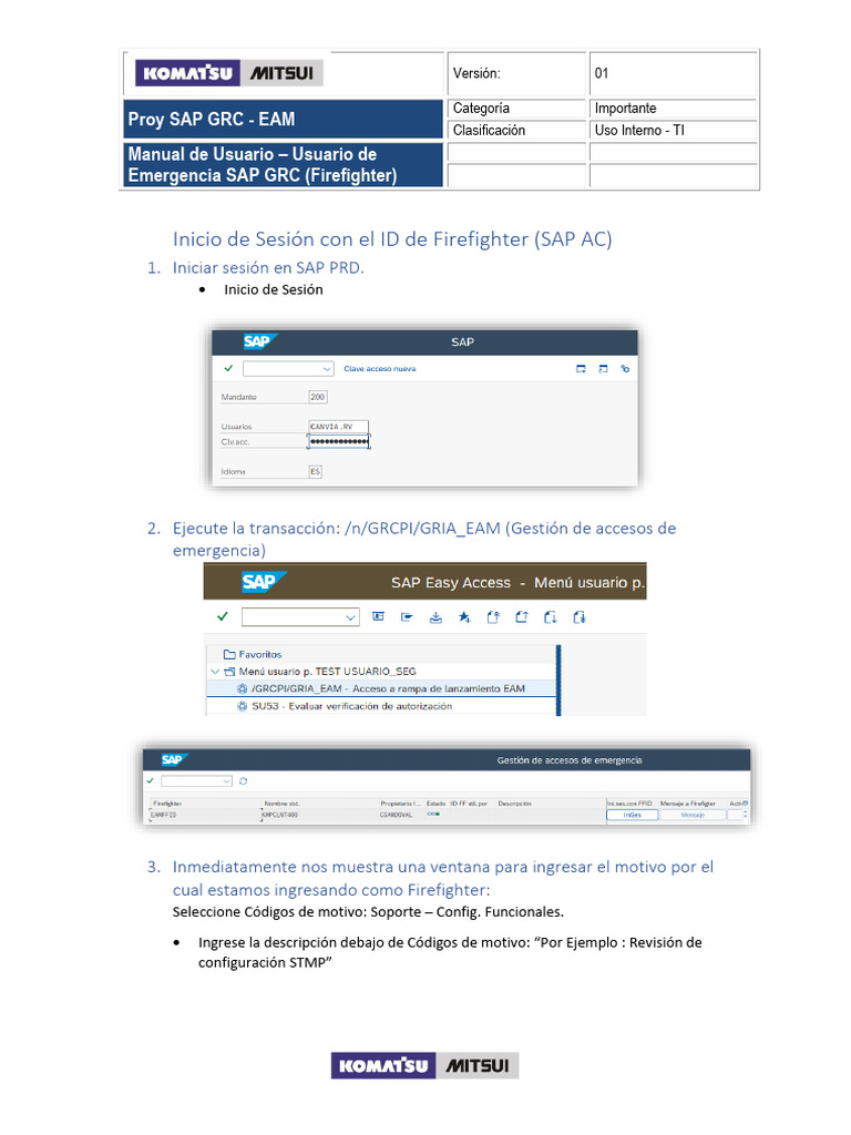 Manual Usuario de Emergencia Firefighter v2 - GRC | PDF