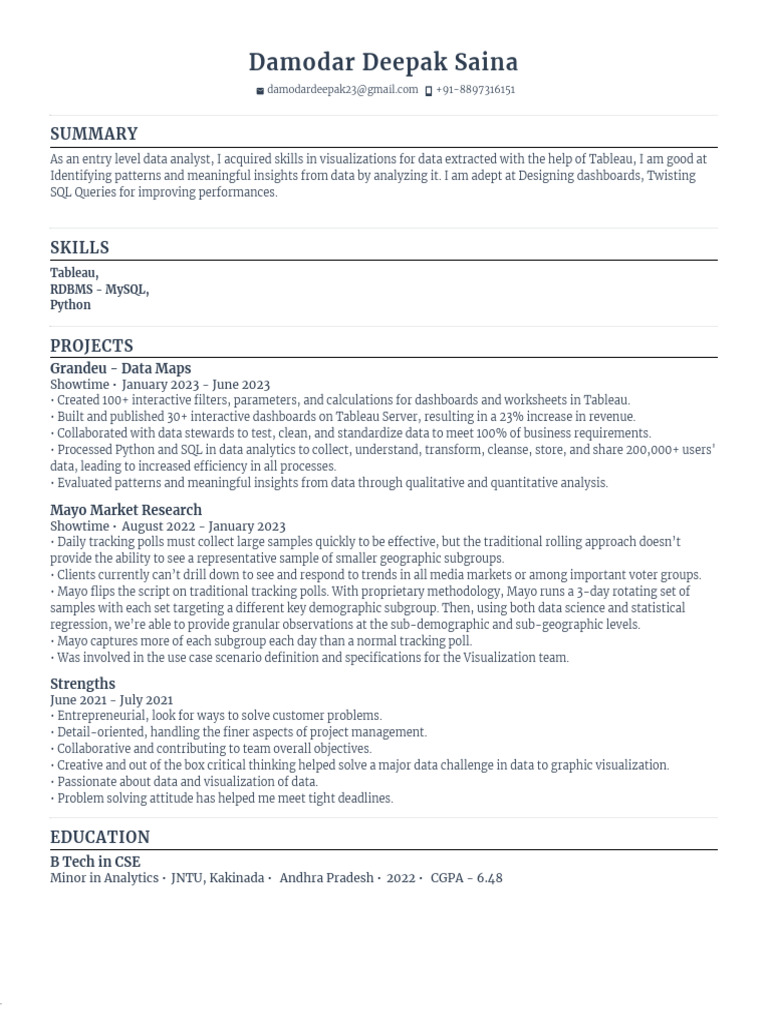 Deepak Data Analyst | PDF | Data Analysis | Data