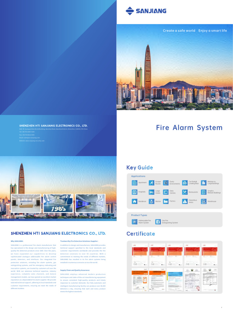 （已压缩）SANJIANG Fire Alarm Brochure.2023 | PDF | Light Emitting Diode ...