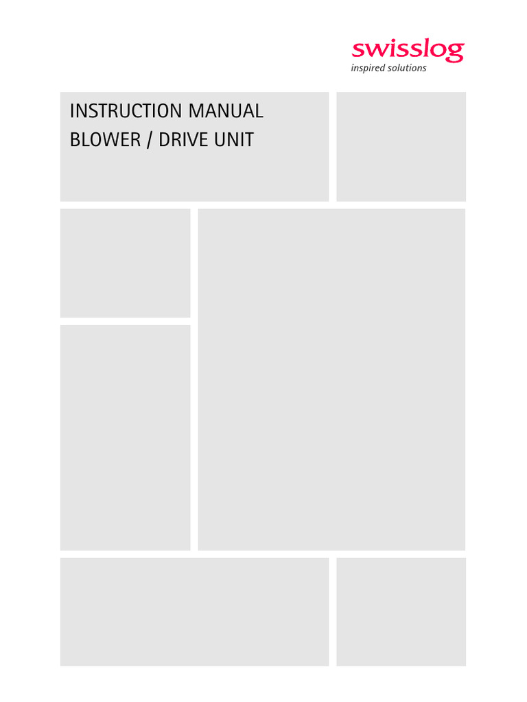 Instruction Manual Blower Drive Unit | PDF | Hazards | Safety