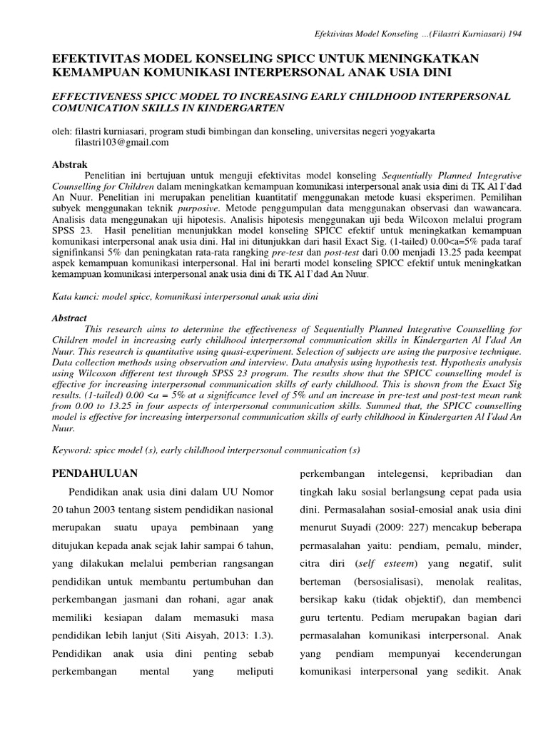 Konseling SPICC | PDF