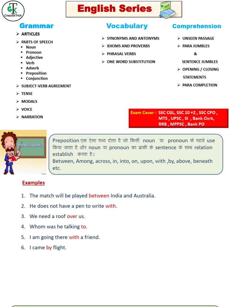 036) Preposition and Phrasal Verbs | PDF | Preposition And Postposition ...