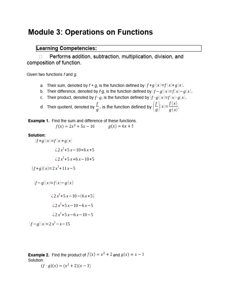 Module 3 Genmath | Download Free PDF | Function (Mathematics) | Elementary Mathematics