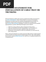 Method Statement For Structured Cabling System Installation | PDF | Personal Protective ...