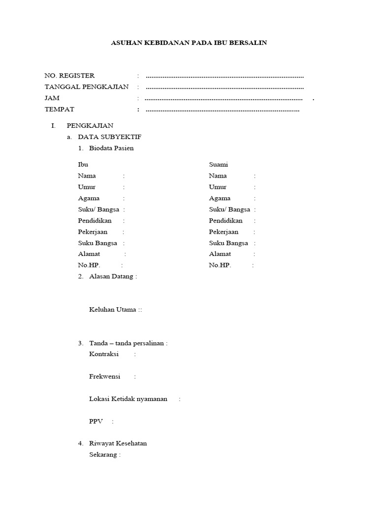Asuhan Kebidanan Pada Ibu Bersalin | PDF Asuhan Kebidanan Pada Ibu Bersalin | PDF