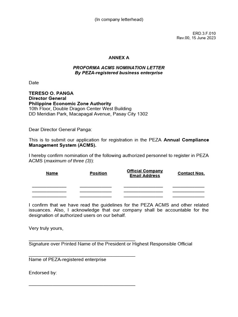 (A1) ACMS Nomination Letter | PDF