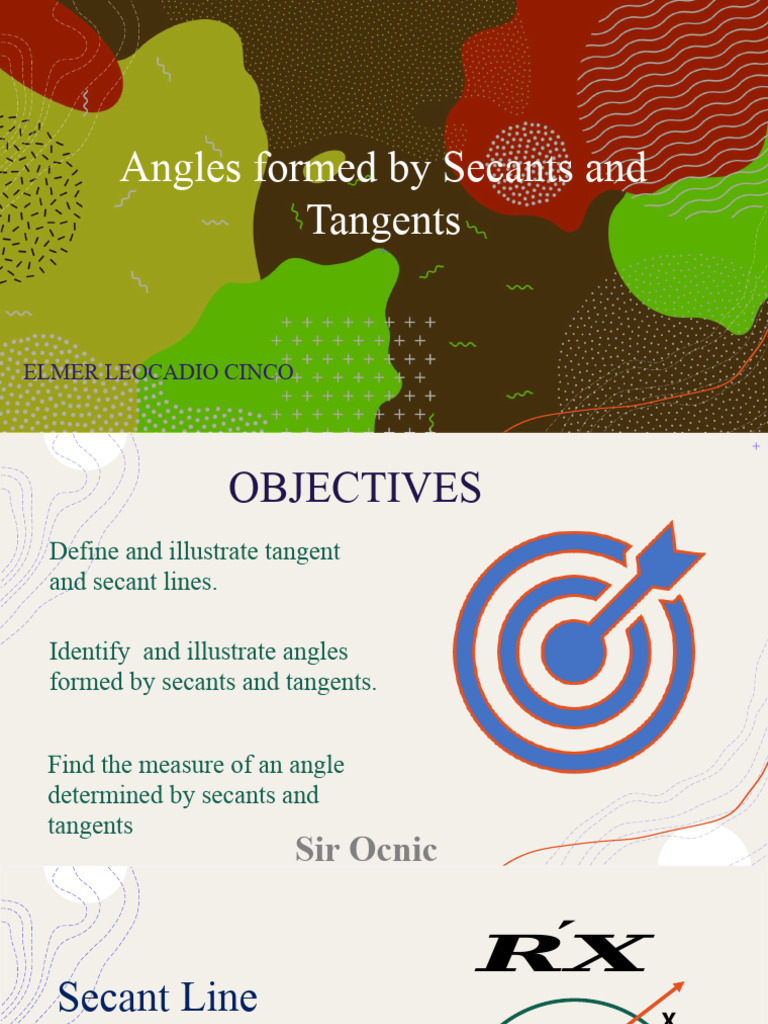 G10 - Q2 - PPT - 8 - Angles Formed by Secant and Tangent Lines Copy 2 ...