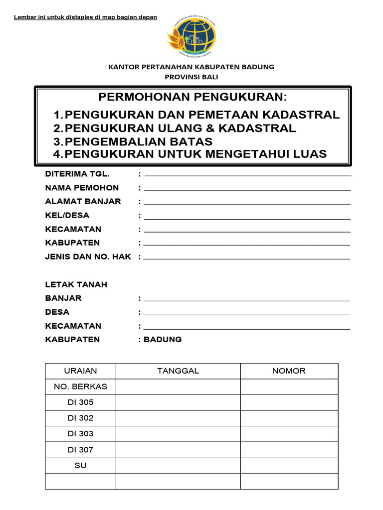 2 BLANKO PENGUKURAN Eform | PDF