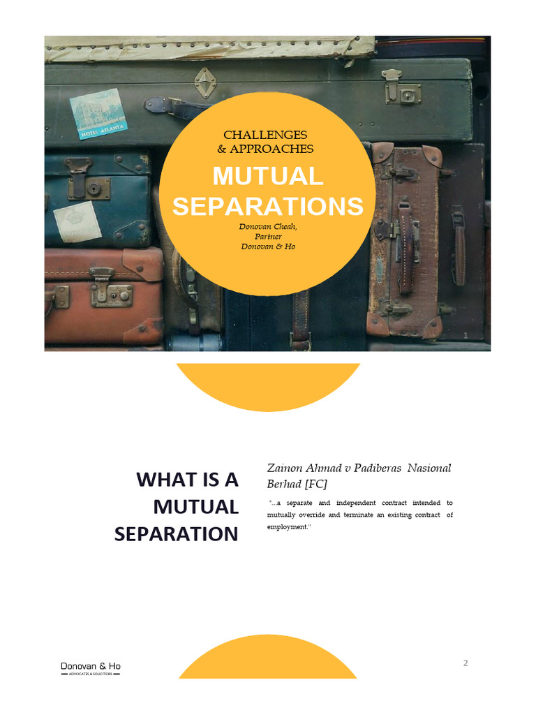 Significance of Mutual Separation | PDF | Employment | Labor