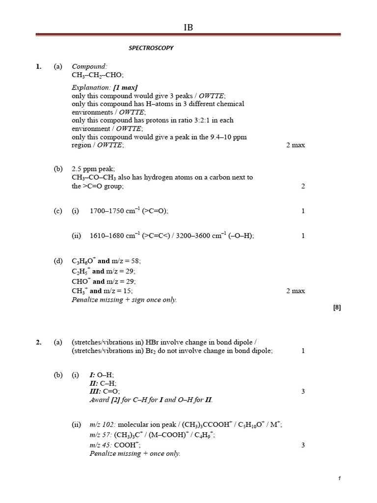Chemistry Spectroscopy Guide | PDF | Chemical Compounds | Atomic