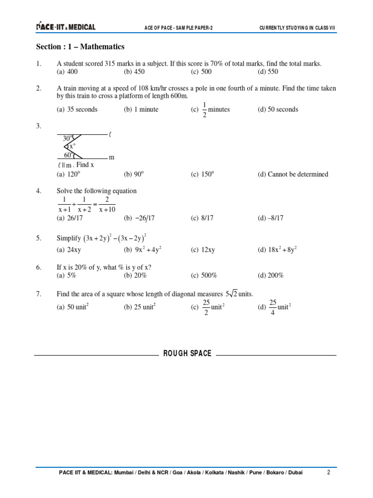 Currently Studying in VII AOP Sample Paper 2 | PDF | Soil | Mirror