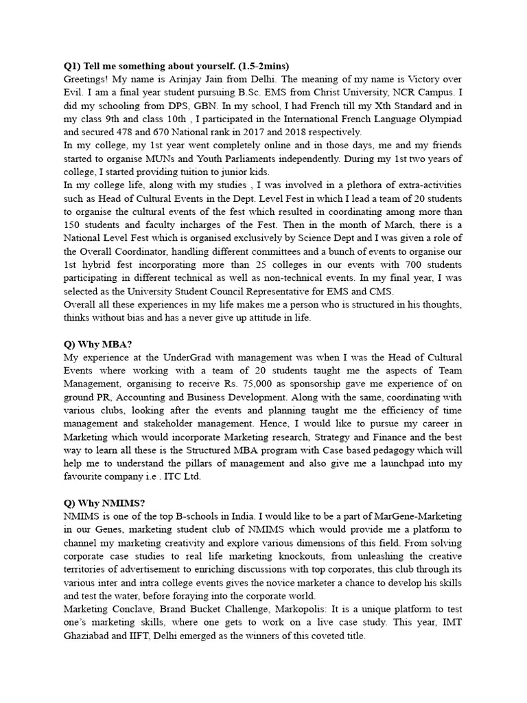 Nmims Interview Final | PDF | Hydrogen | Low Carbon Economy