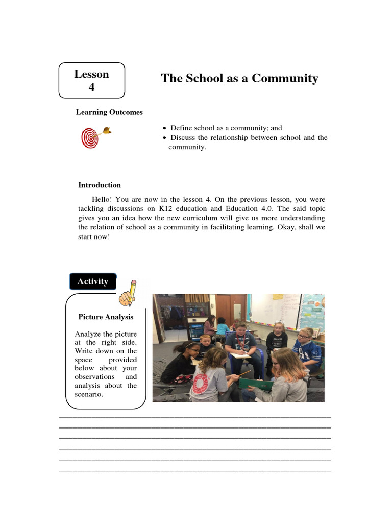 Understanding School as a Community | PDF | Community | Learning