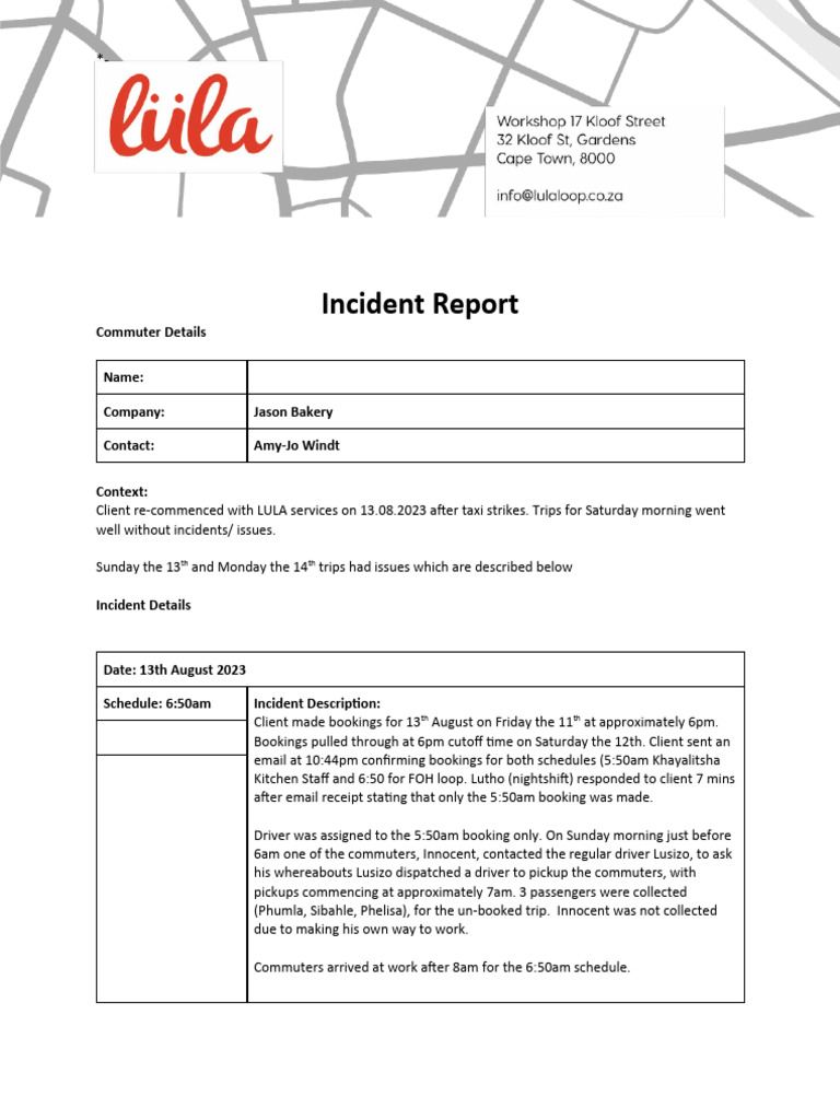 Incident Report Template | PDF