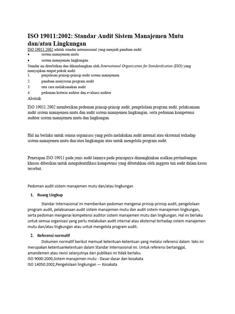 ISO 19011 Resume Not Done | PDF