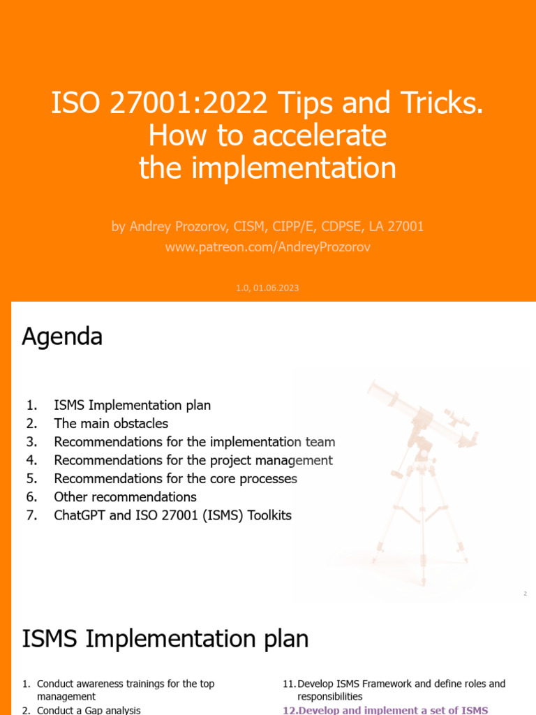 Accelerating ISO 27001 Implementation | PDF | Project Management ...