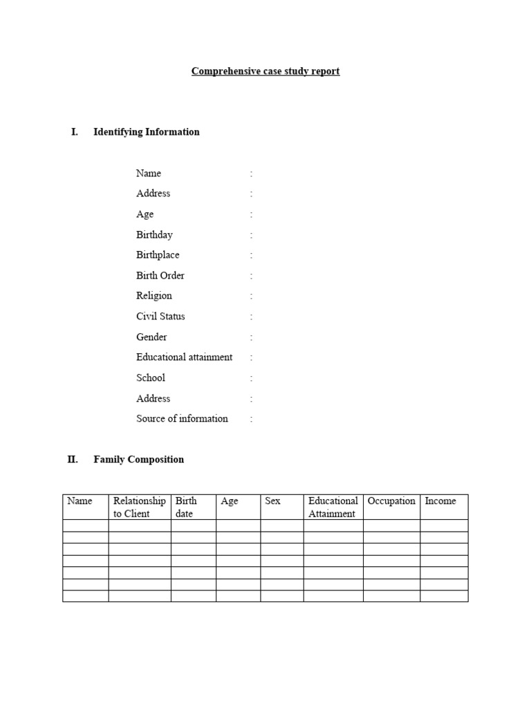 Comprehensive Case Study Report | PDF