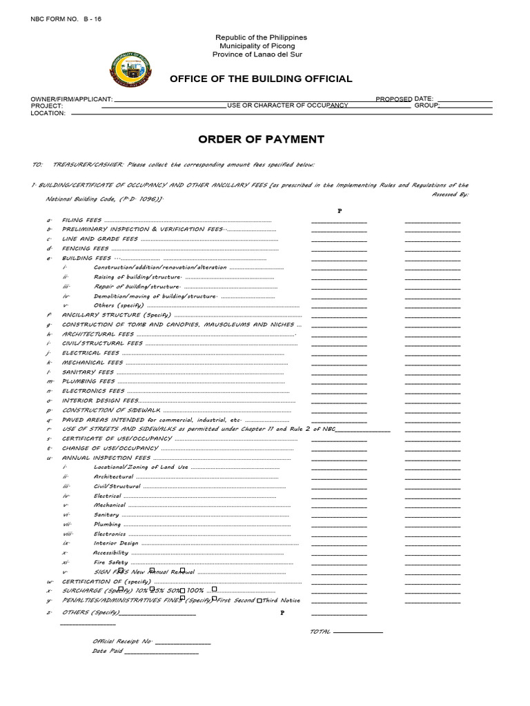 Order of Payment | PDF