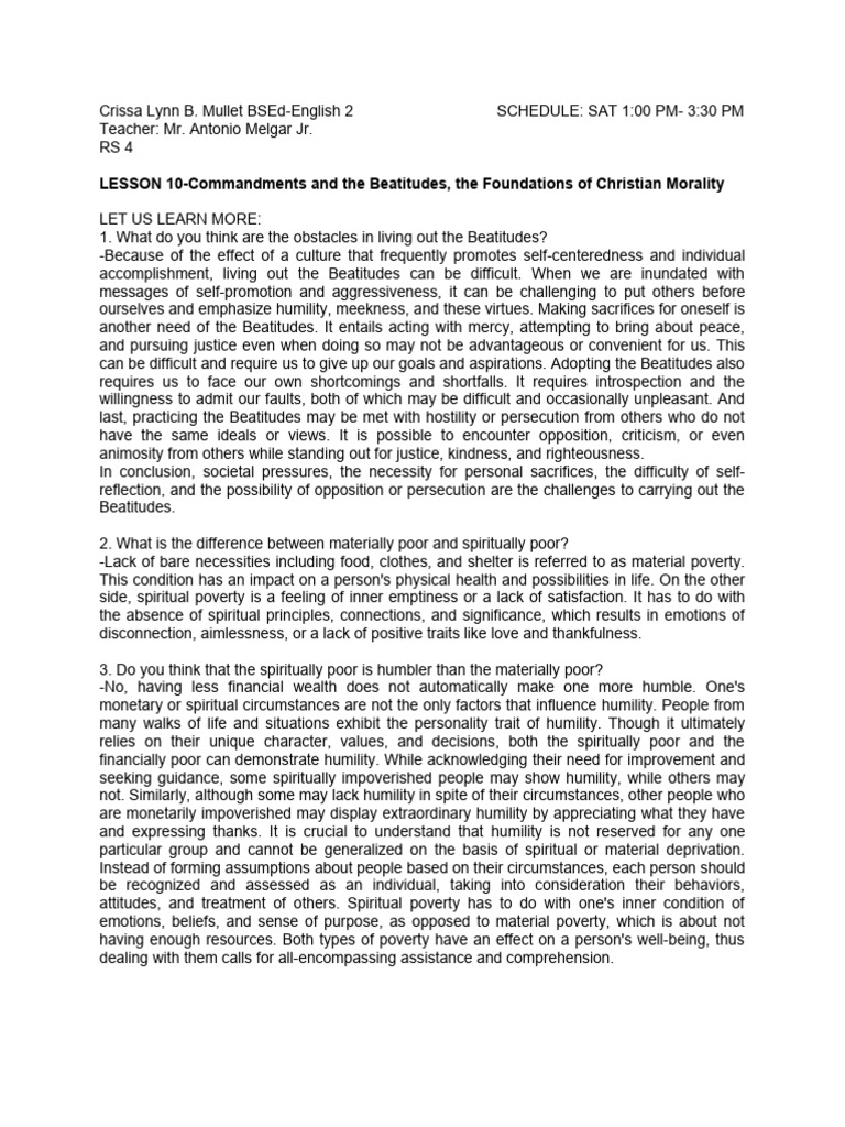 RS Lesson 10-12 | PDF | Ecumenism | Catholic Church