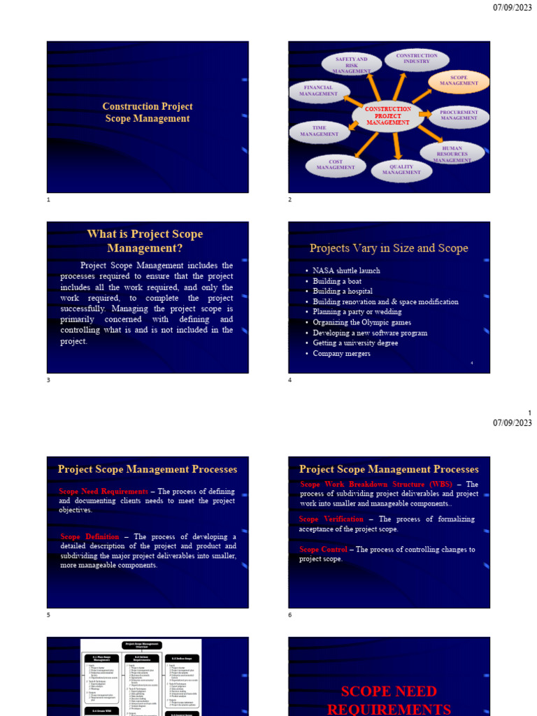 CM 4 Scope Management | PDF | Scope (Computer Science) | Cognitive Science CM 4 Scope Management | PDF | Scope (Computer Science) | Cognitive Science