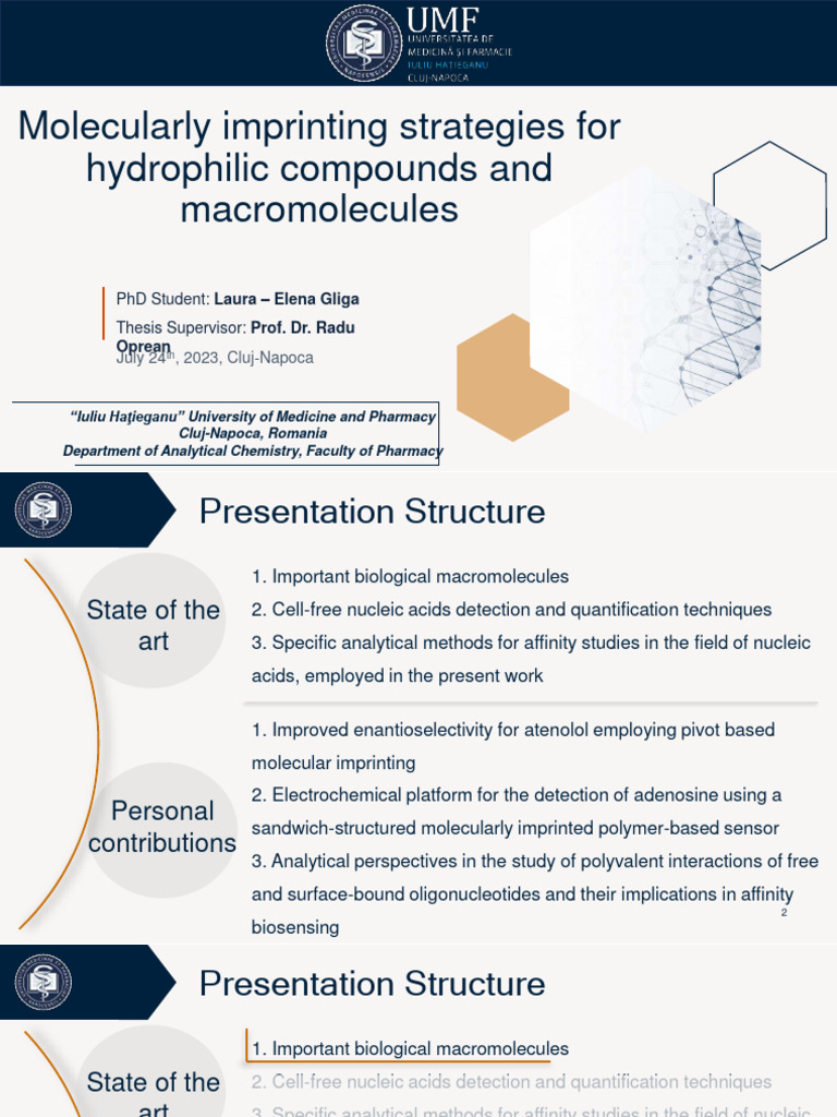 PHD Pre-Defence Presentation - Final - 1 | PDF | Dna | Rna